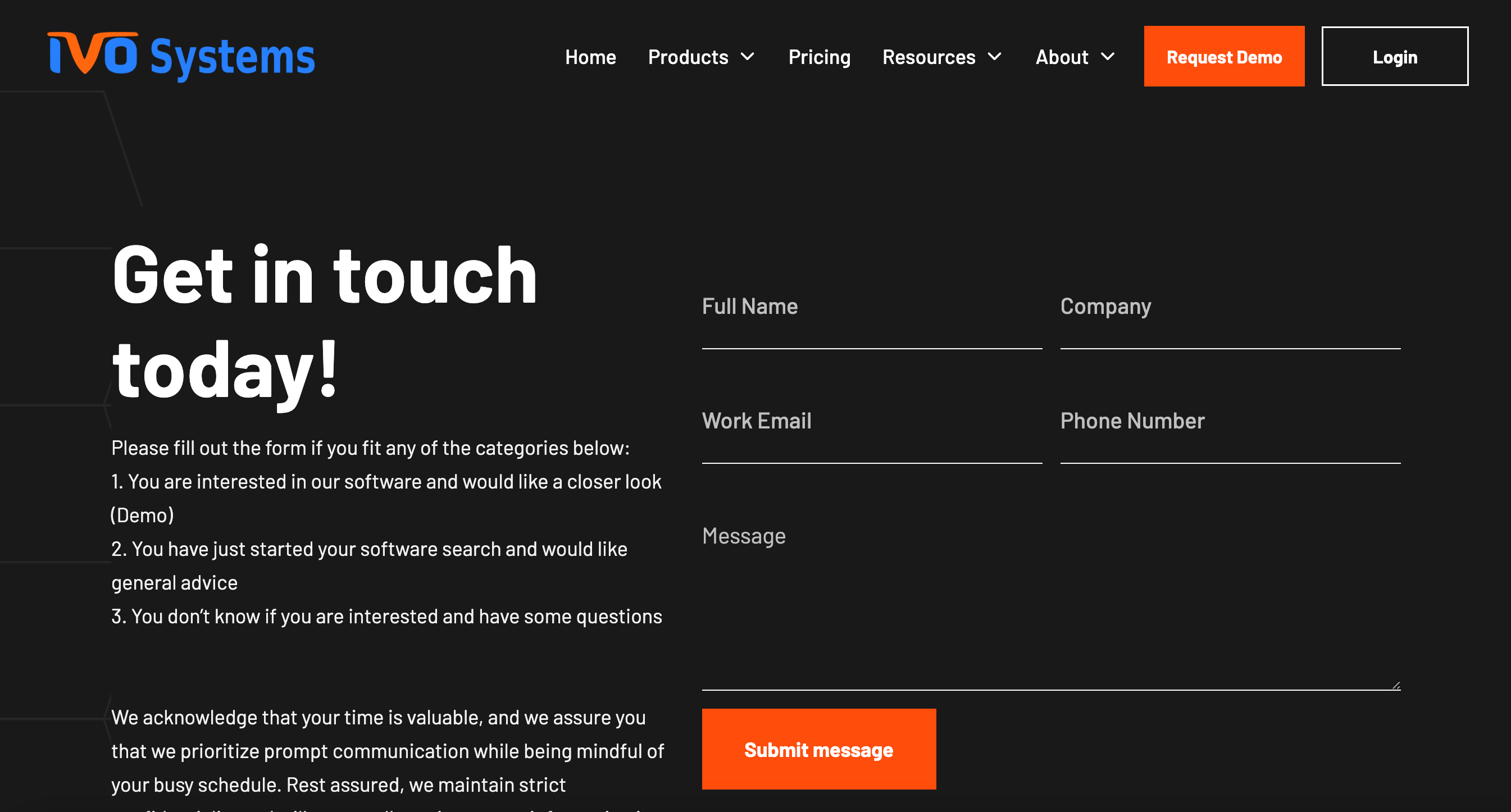 IVO Systems - Contact